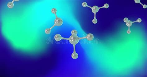 Animation Of Micro Of Molecules Models Over Multi Coloured Background Stock Footage Video Of