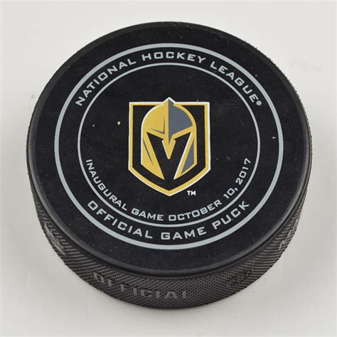 Lot Detail Vegas Golden Knights Game Issued Puck Inaugural Home