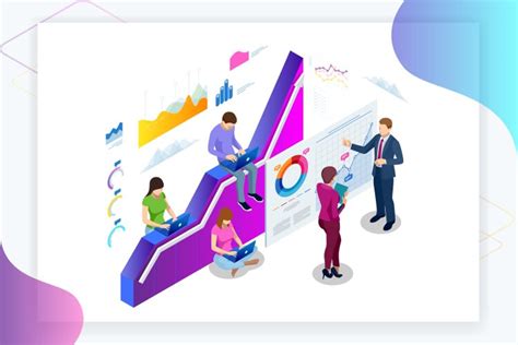 Big Data Analysis Isometric Web Banner Analytics Vector Image