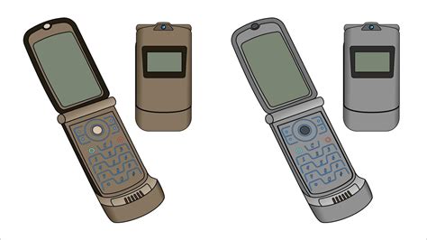 Old Mobile Phone Vector Old Keypad Phones Nostalgia Vector Objects