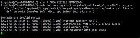 PaddleHub Serving GPU部署启动报错
