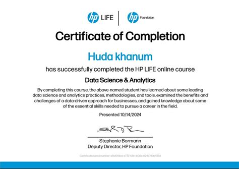 Datascience Hplife Continuouslearning Huda Khan
