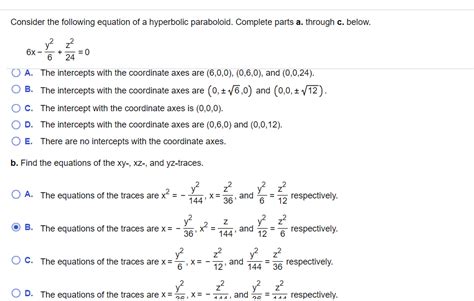 Solved Consider The Following Equation Of A Hyperbolic