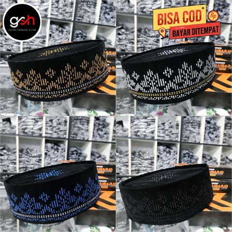 Jual Peci Songkok Kopiah Hitam Batik Songket Terbaru Songkok Nasional Kopiah Dewasa Dan Peci