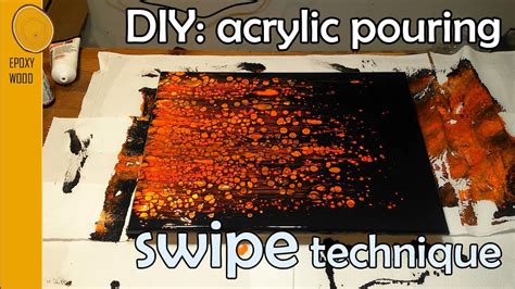 DIY Acrylic Pouring Swipe Technique Using A Plastic Sheet YouTube