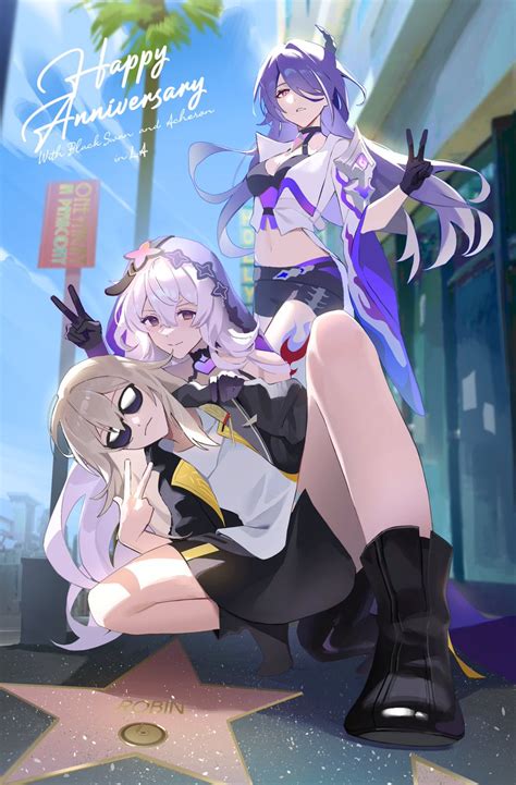 Trailblazer Stelle And Acheron Honkai And More Drawn By Ryugisa Danbooru