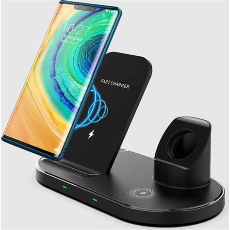 Безжично зарядно устройство зарядна станция за бързо зареждане 3 в 1 съвместима с Iphone 13 12