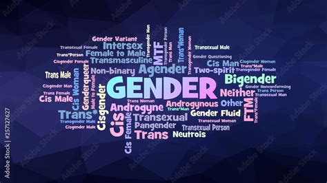 Gender Identity Word Cloud Collage Stock Vector Adobe Stock