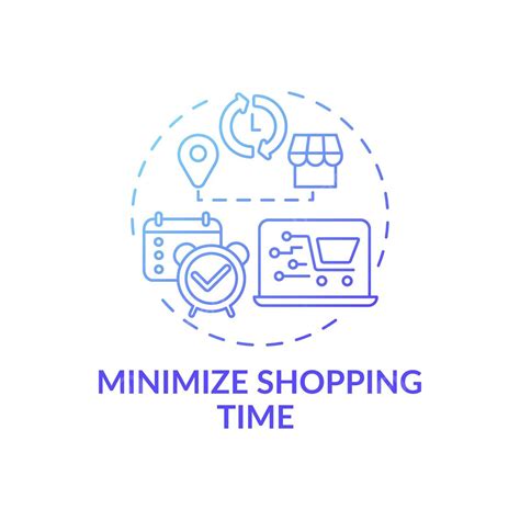 Minimizing Shopping Time Concept Icon Thin Illustration Rule Vector