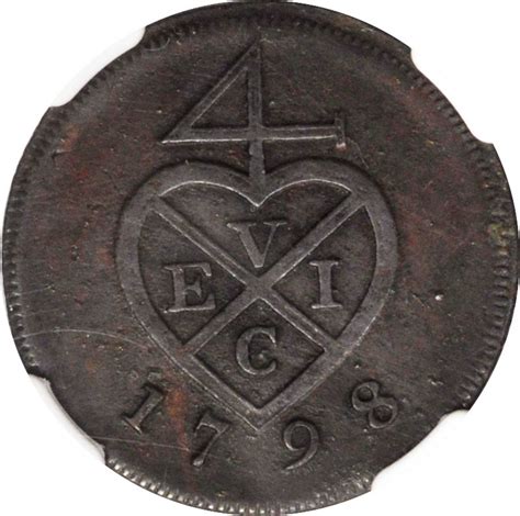 1798年荷属东印度3 柯平。 netherlands east indies 3 kepings 1798 ah 1231 ngc