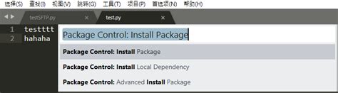 Sublime Text3 使用ssh David Lin