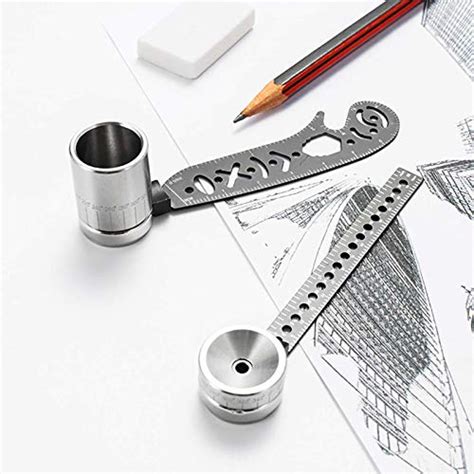 Versatile Magcon Tool Design Drawing Curved Metallic Ruler All In One