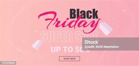 텍스트 블랙 프라이데이 슈퍼 세일 최대 50 오프 소프트 핑크 배경에 별 가격 태그와 얇은 추상 리본 가격에 대한 스톡 벡터 아트 및 기타 이미지 Istock