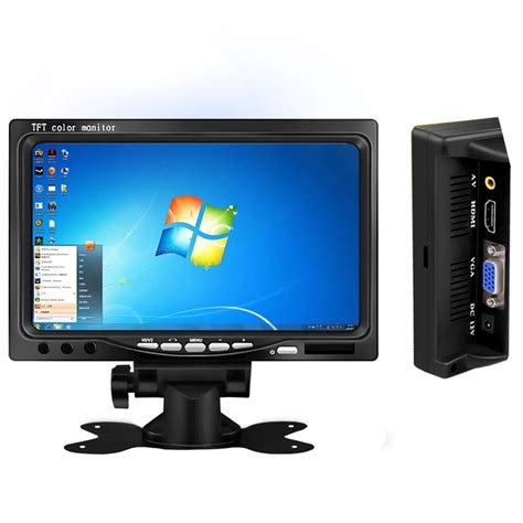 카플레이 모니터 소형 Lcd 자동차 모니터 라즈베리 파이 Cctv Pc용 Av Vga Hdmi 입력 1024x600