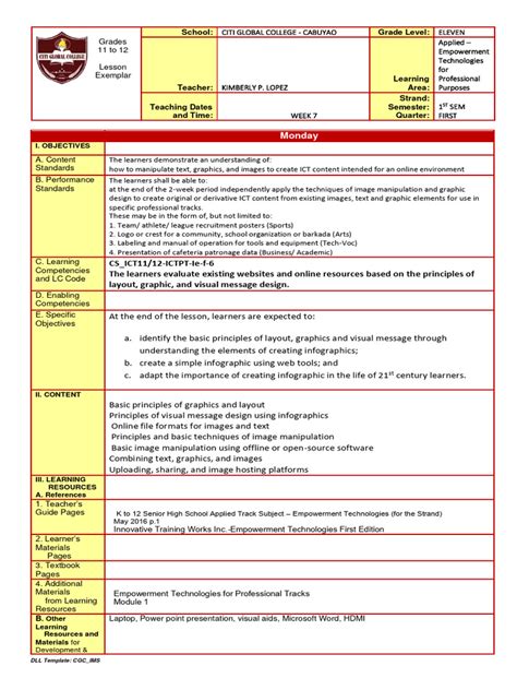 Le G11 Week 7 Emtech Pdf Page Layout Graphics