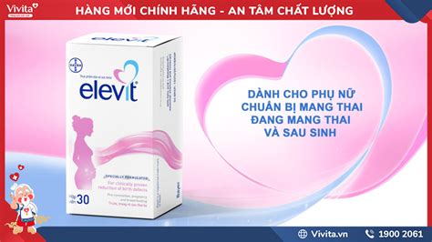 Elevit Bayer Hộp 30 Viên Vitamin Tổng Hợp Cho Bà Bầu Mới 2024
