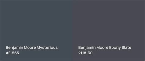 Benjamin Moore Mysterious Vs Benjamin Moore Ebony Slate Comparison