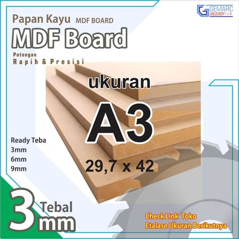Mdf A3 Mdf 3mm Size A3 Shopee Philippines