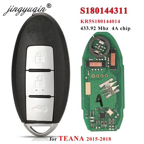 Jingyuqin Llave De Coche Remota Inteligente S180144311 433 92 Mhz 4A