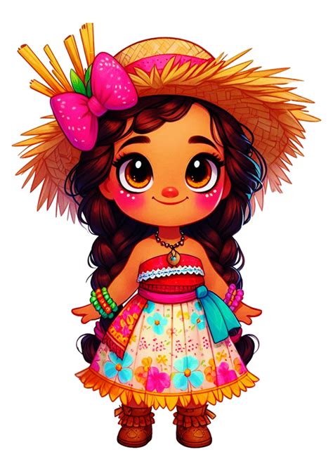 Moana Desenho Infantil Fantasia De Festa Junina Png Personagens Disney