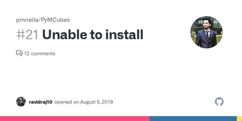 Unable To Install Issue Pmneila PyMCubes GitHub