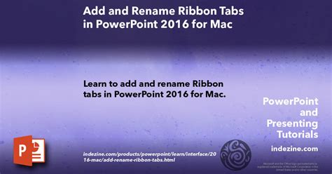 Add And Rename Ribbon Tabs In PowerPoint 2019 For Windows