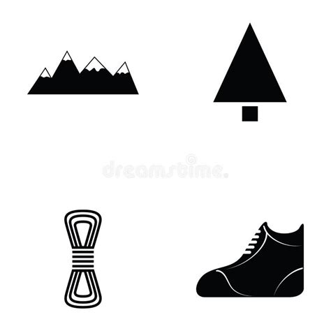 Climbing Icon Set Stock Vector Illustration Of Icon 102202721