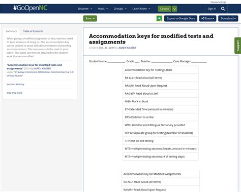 Accommodation Keys For Modified Tests And Assignments Recent Activity