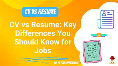 Cv Vs Resume Key Differences You Should Know For Jobs