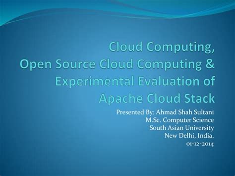Cloud Computing And Cloudstack Open Source Pptx