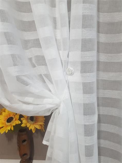 Короткий тюль в полоску — ціна 450 грн у каталозі Штори Купити товари для дому та побуту за