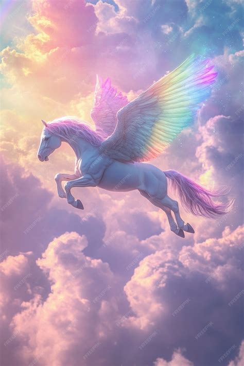 Pegasus In Dreamy Scene Ai Generated Image