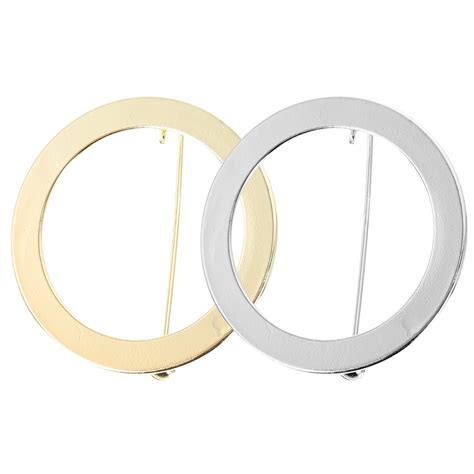 Athitqq 2pcs Round Alloy Pins Decorative Metal Pins Clothes Round