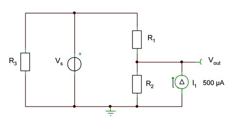 Resistor Network With Voltage Source And Current Source Electrical