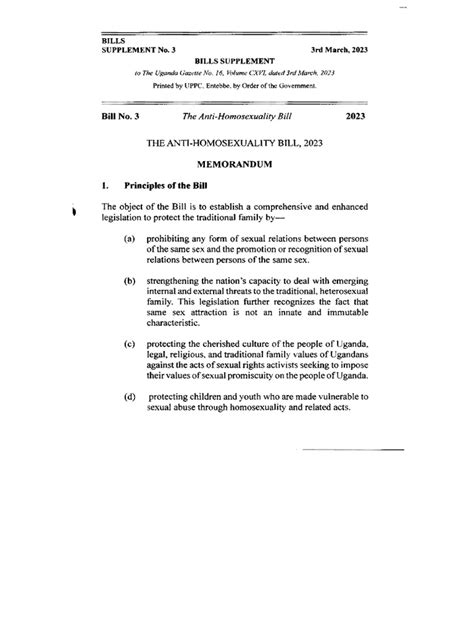 Anti Homosexuality Bill 2023 Pdf