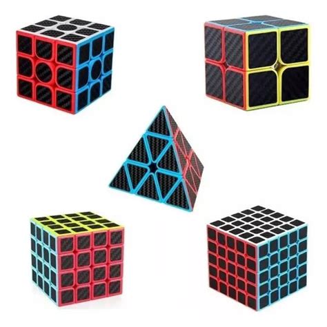 Paquete Magic Cube 2x2 3x3 4x 5x5 Pyraminx Color De La Estructura Carbono Mercadolibre