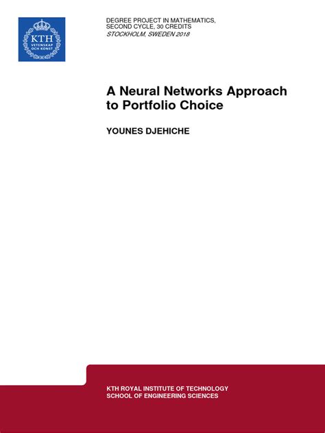 A Neural Networks Approach For Portfolio Pdf Regression Analysis Machine Learning