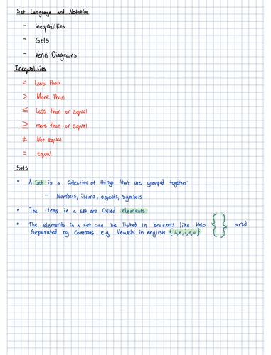 Edexcel Igcse Maths Notes Teaching Resources