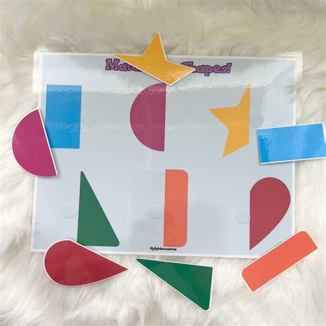 Sort By Shapes Shape Matching Activity Shape Matching Game Etsy