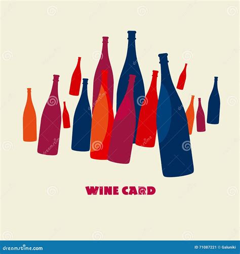 Wine Bottle Color Set Stock Vector Illustration Of Food 71087221
