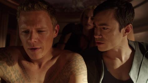 Auscaps Christopher Egan Shirtless In Dominion 1 06 Black Eyes Blue