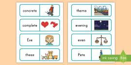 Split Digraph ee Words List Matching Cards - Phase 5 Phonics