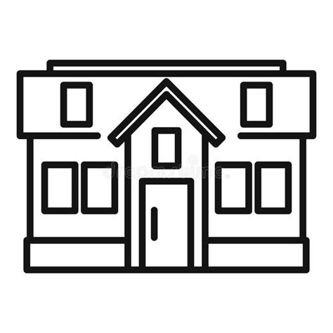 Big Modern House Building Facade With Large Windows Stock Vector Illustration Of Contemporary