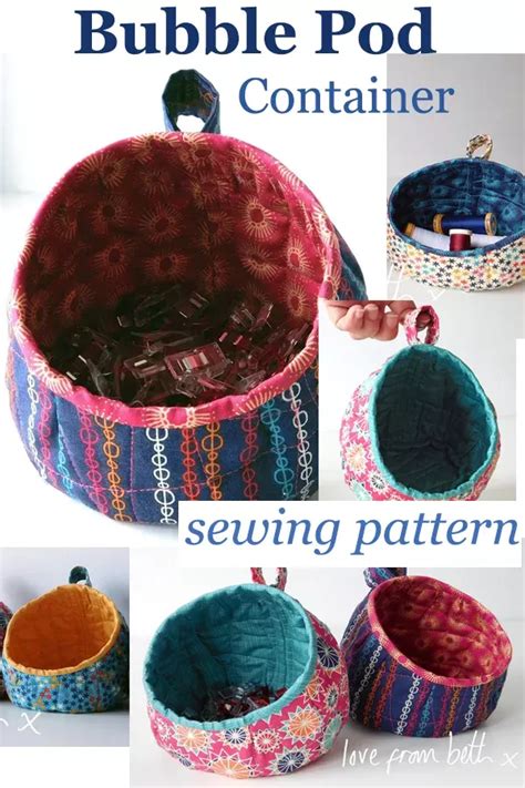 Bubble Pod Container Sewing Pattern Sewing With Scraps Diy Sewing