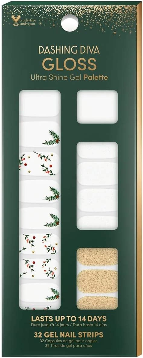 Amazon Dashing Diva Gloss Nail Strips Mistletoe Kiss UV Free