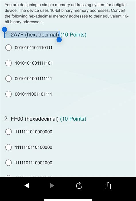 Solved You Are Designing A Simple Memory Addressing System