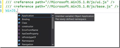 Fixing Visual Studio 2012 Intellisense For Winjs Files