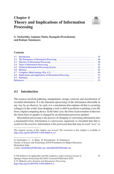 Pdf Theory And Implications Of Information Processing