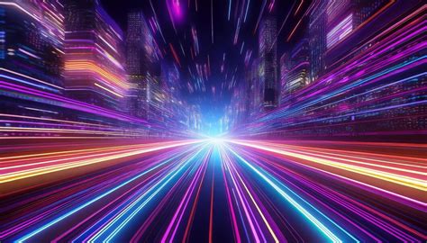 3d Rendering Of Warp Speed In Hyper Loop With Blur Light From Buildings