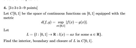 solved let c[0 1] be the space of continuous functions on
